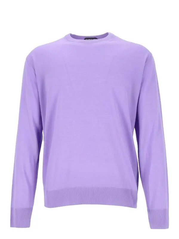 TOM FORD Merino Wool Crewneck Sweater - Purple
