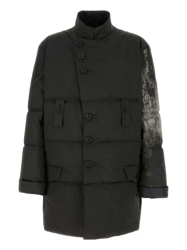 Yohji Yamamoto Dark Polyester Padded Jacket - Brown