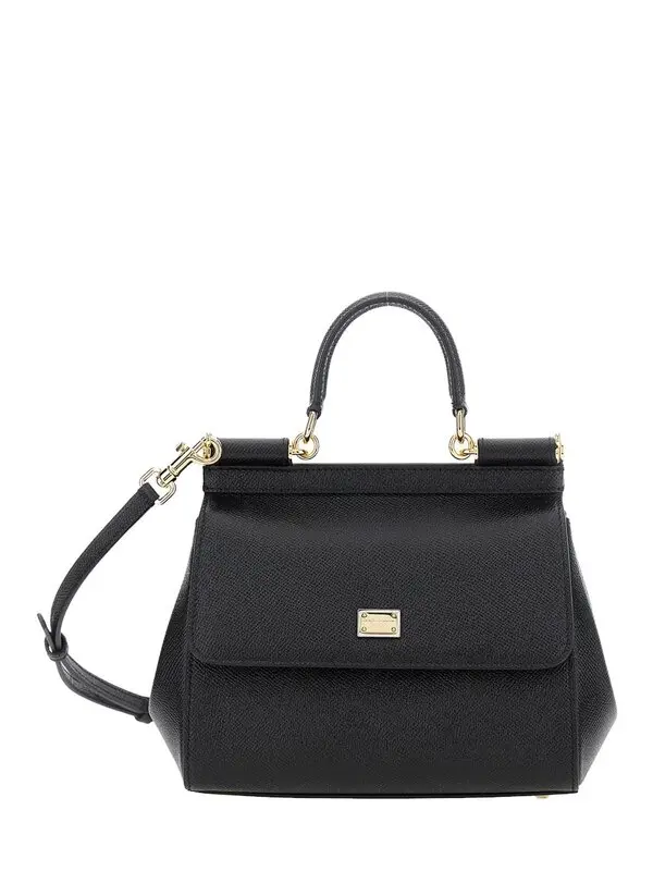 Dolce & Gabbana Sicily Leather Handbag - Black