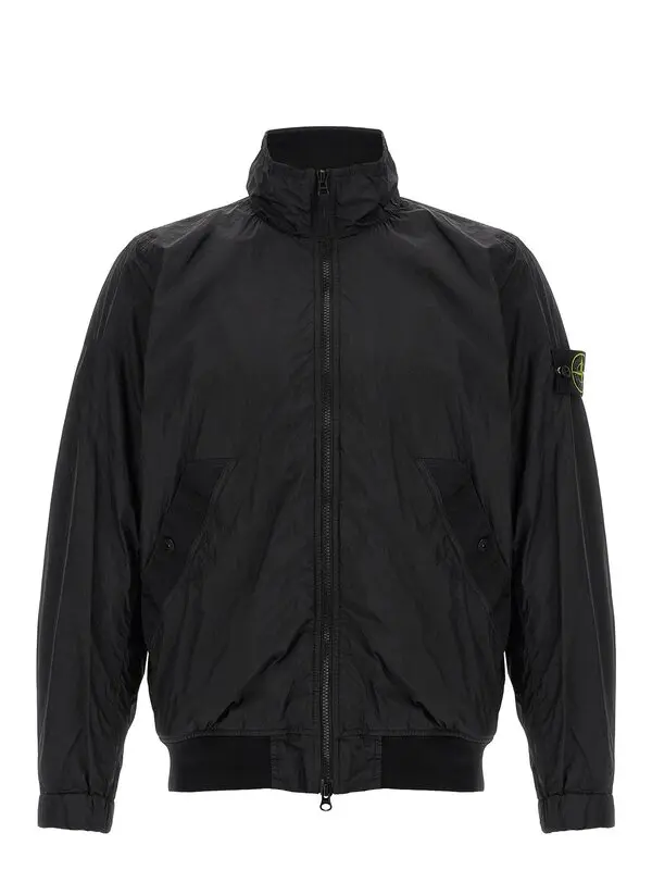 Stone Island 4100111 Lightweight Nylon Reps Jacket - Black