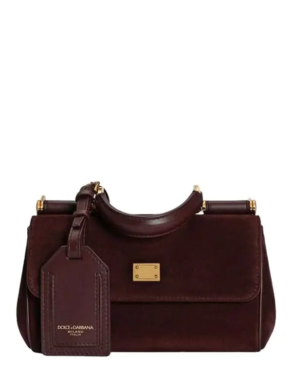 Dolce & Gabbana My Sicily Mini Handbag In Split Leather - Red