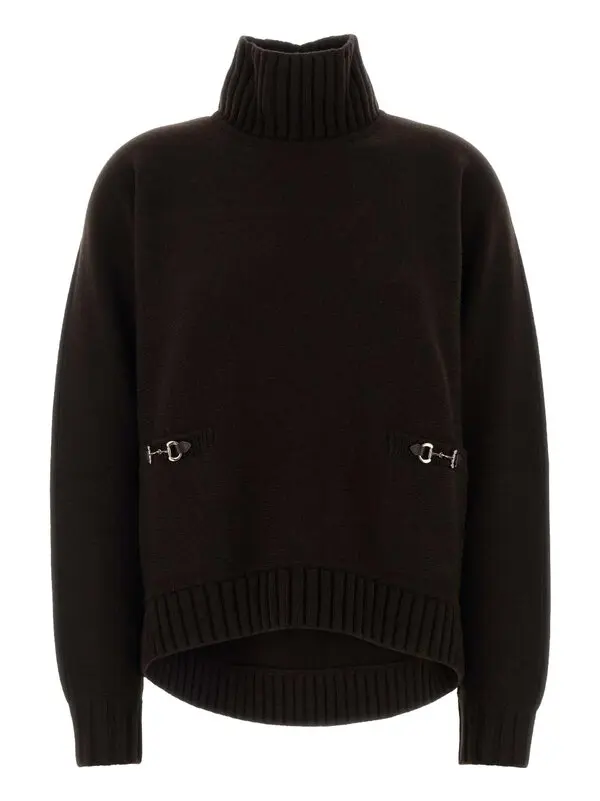 Gucci Wool Blend Oversize Sweater - Brown
