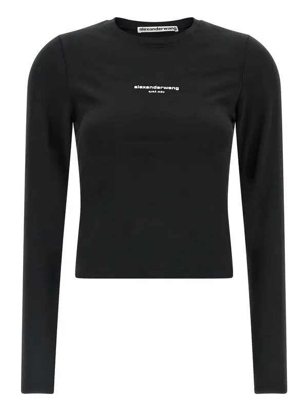 Alexander Wang Logo Print Long-sleeve T-shirt - Black