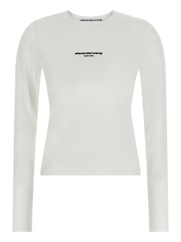 Alexander Wang Logo Print Long-sleeve T-shirt - White