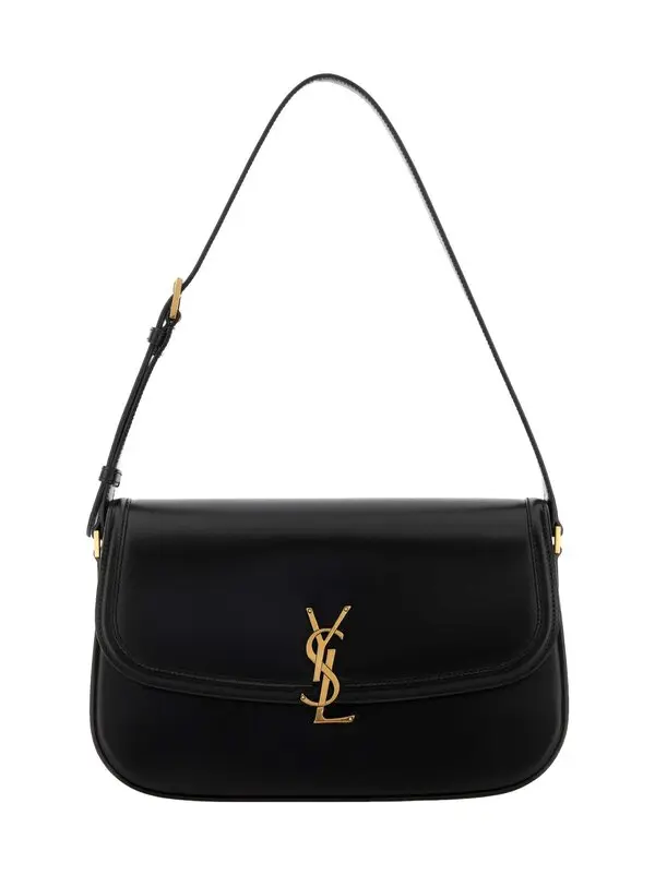 Saint Laurent Leather Medium Solferino Shoulder Bag - Black