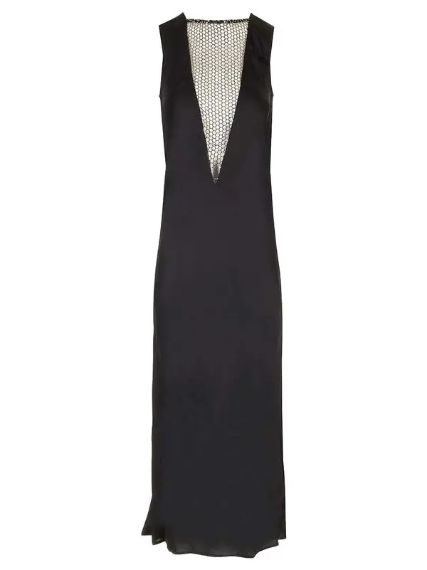 ROTATE BY BIRGER CHRISTENSEN Satin Long Dress - Black