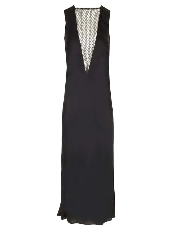 ROTATE BY BIRGER CHRISTENSEN Satin Long Dress - Black