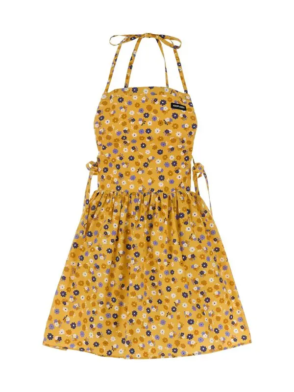 Miu Miu Printed Poplin Mini Dress - Multicolor