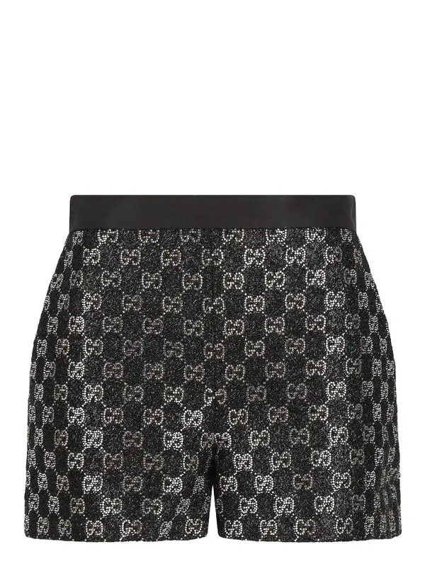 Gucci Lamé Effect Tweed Shorts - Black