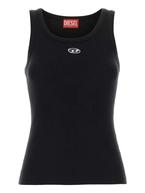DIESEL® Stretch Cotton Tank Top - Black