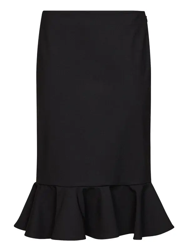 Giuseppe Di Morabito Virgin Wool Midi Skirt With Ruffle - Multicolor