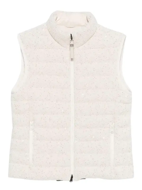 Brunello Cucinelli Sequined Vest - Brown