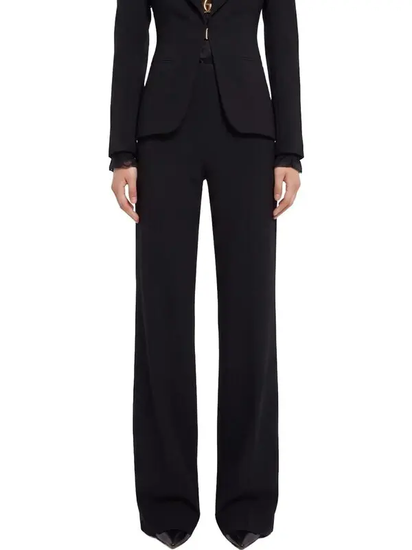 Gucci Wool Flared Trousers - Black