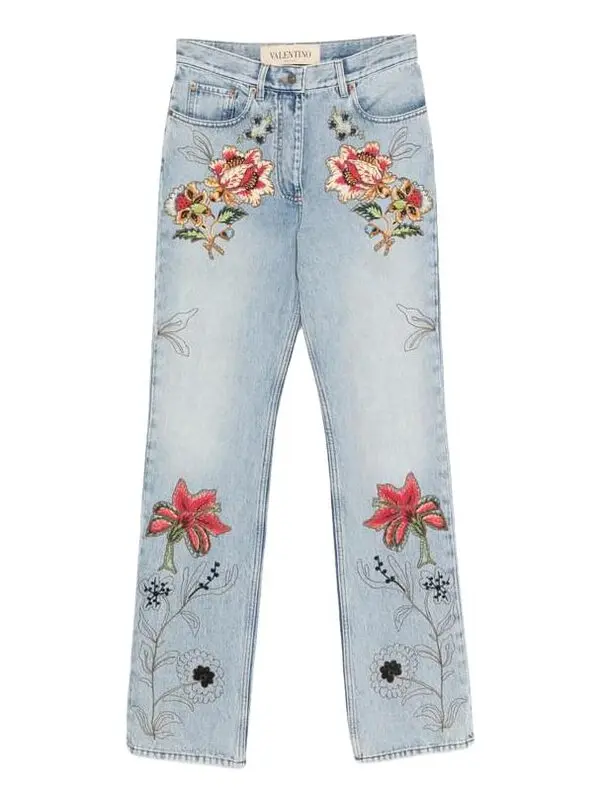 Valentino Garavani Denim Straight-leg Jeans - Blue