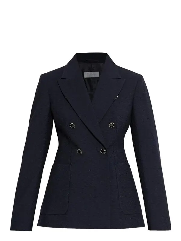 Max Mara Double-breasted Fitted Blazer - Blue