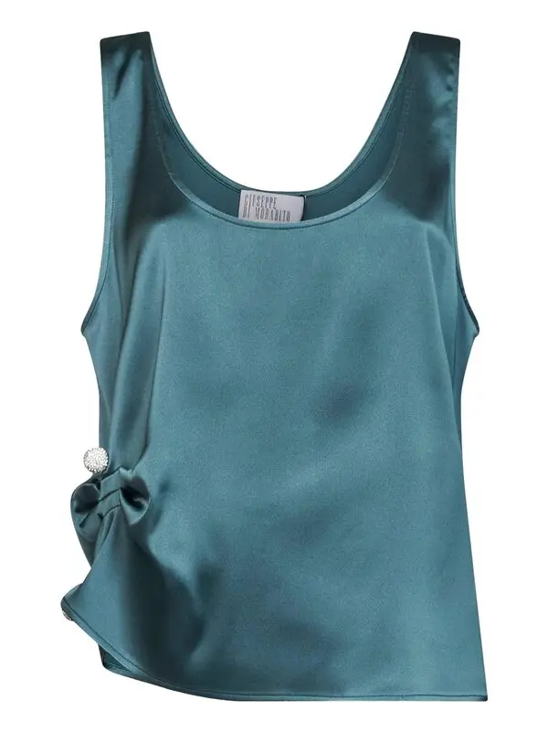 Giuseppe Di Morabito Satin Draped Top - Multicolor