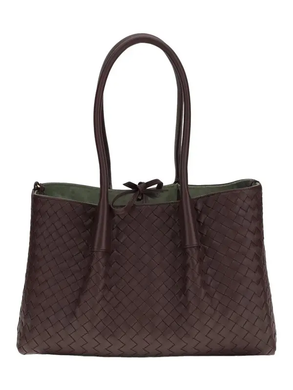 Bottega Veneta Intrecciato Calfskin Pinacoteca Tote Bag - Brown