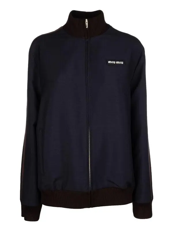 Miu Miu Logo Bomber Jacket - Multicolor