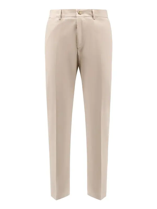 BOSS Cotton And Silk Trousers - Multicolor