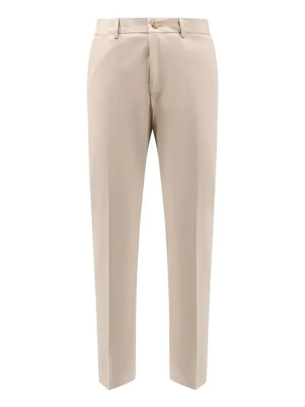 BOSS Cotton And Silk Trousers - Multicolor