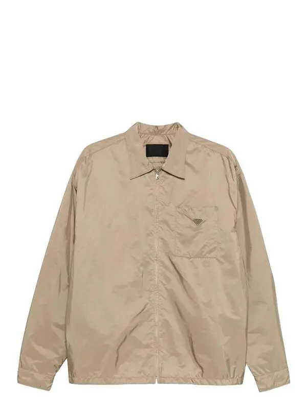 Prada Neutrals Jackets Shirt Jackets - Cream