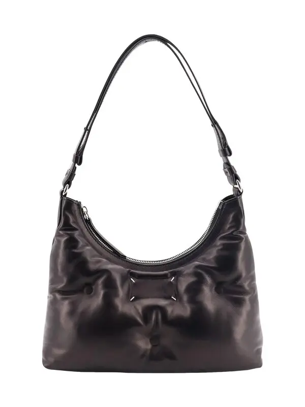 MAISON MARGIELA Glam Slam Leather Shoulder Bag - Black