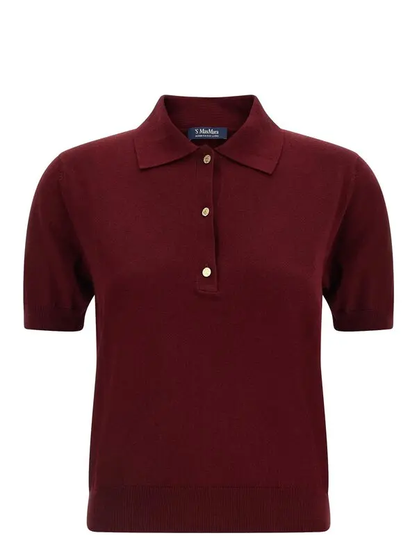 Max Mara Pomposa' Knit Polo Shirt - Multicolor