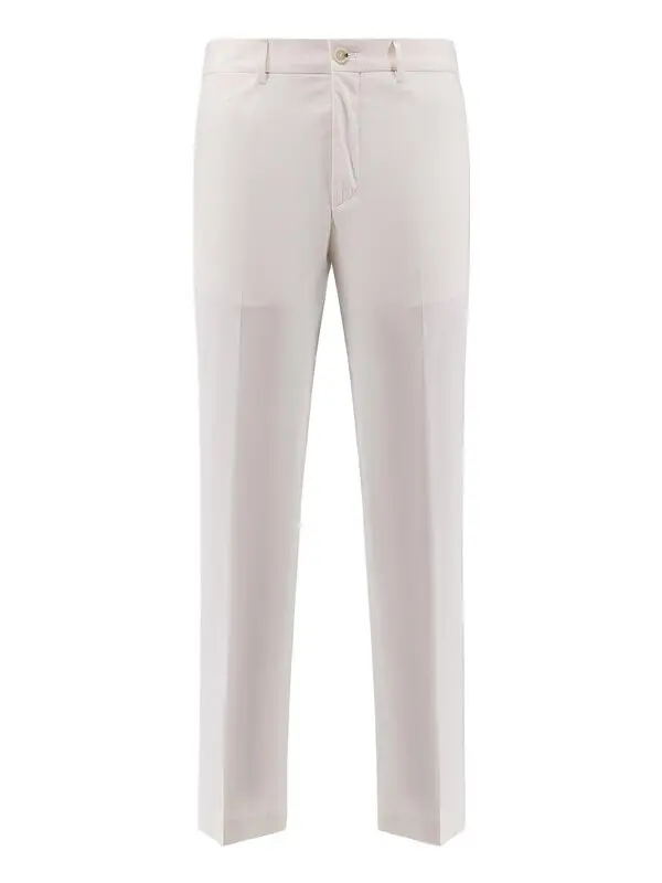 BOSS Cotton And Silk Trousers - Multicolor