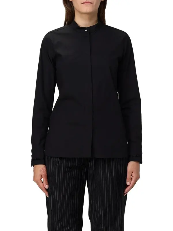 Max Mara Solid Stretch Shirt - Black
