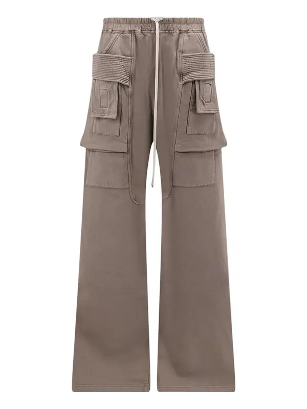Rick Owens Cotton Cargo Trousers - Gray