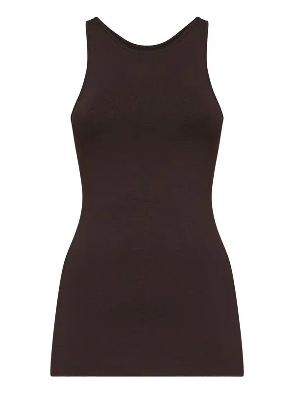 TOTEME Walnut Compact Knit Classic Tank Top - Multicolor