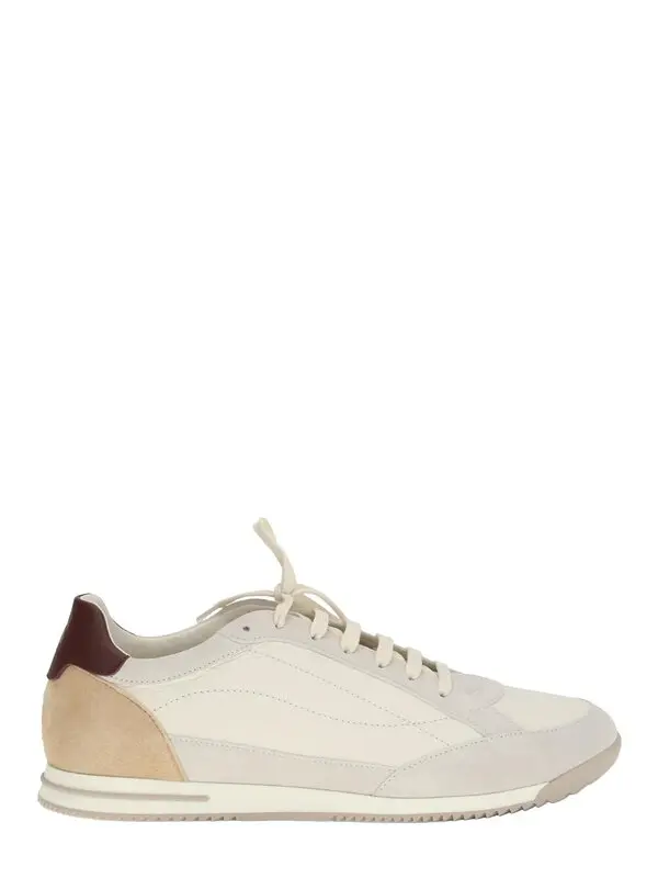 Brunello Cucinelli Suede And Leather Sneakers - Multicolor
