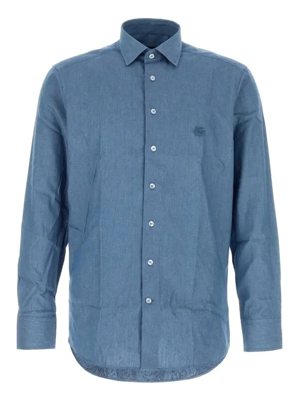 Etro Air Force Chambray Shirt - Blue
