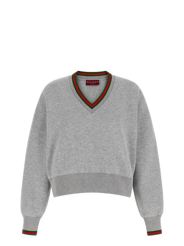 Gucci Web Sweatshirt - Gray