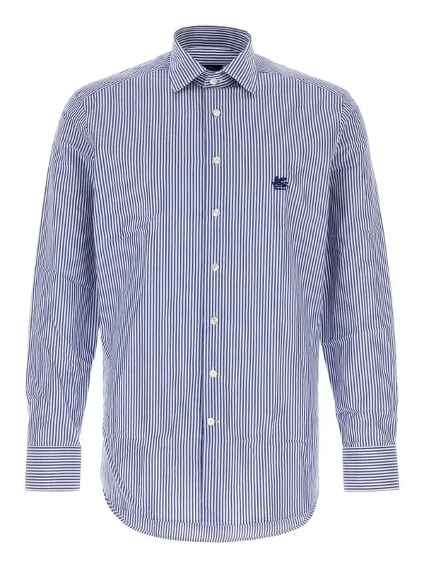 Etro Embroidered Poplin Shirt - Multicolor