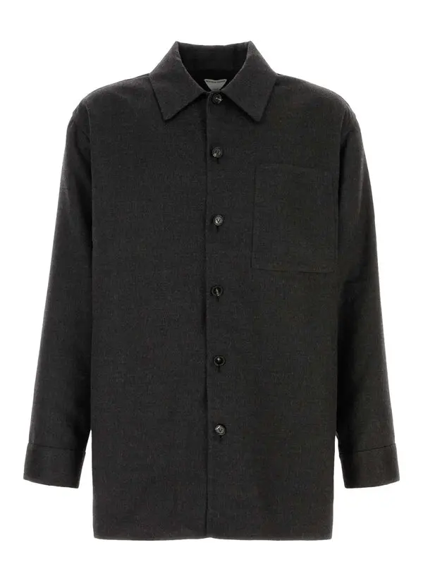 Bottega Veneta Dark Grey Flannel Shirt - Gray