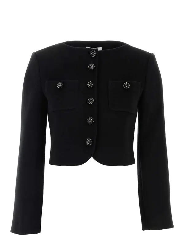 SELF-PORTRAIT Wool Blend Blazer - Black