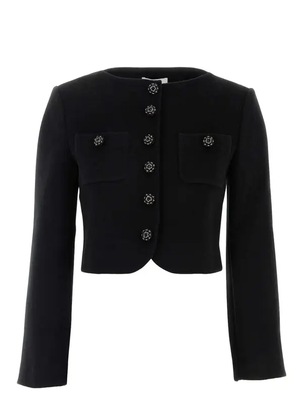 SELF-PORTRAIT Wool Blend Blazer - Black