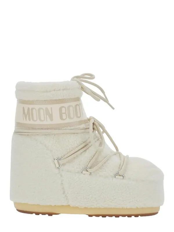 Moon Boot Icon Low Snow Boots In Fleece - White