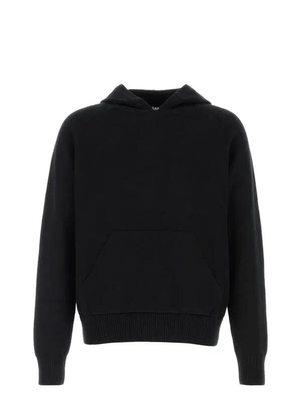 Palm Angels Cotton Oversize Sweatshirt - Black