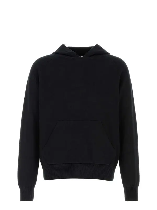 Palm Angels Cotton Oversize Sweatshirt - Black