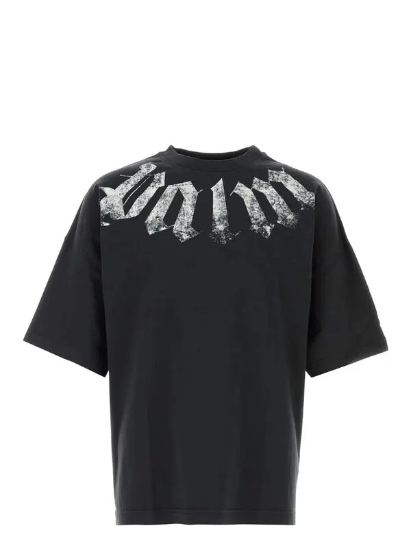 Palm Angels Cotton Oversize T-shirt - Black