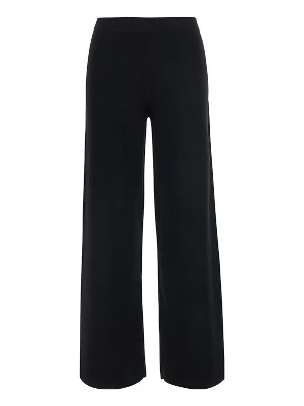 P.a.r.o.s.h Wool And Cashmere Stretch Design Trousers - Black