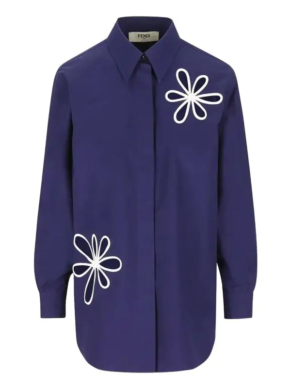 Fendi Poplin Shirt - Blue
