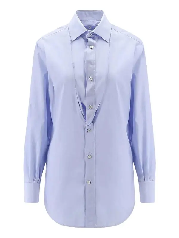 MAISON MARGIELA Cotton Poplin Shirt - Blue