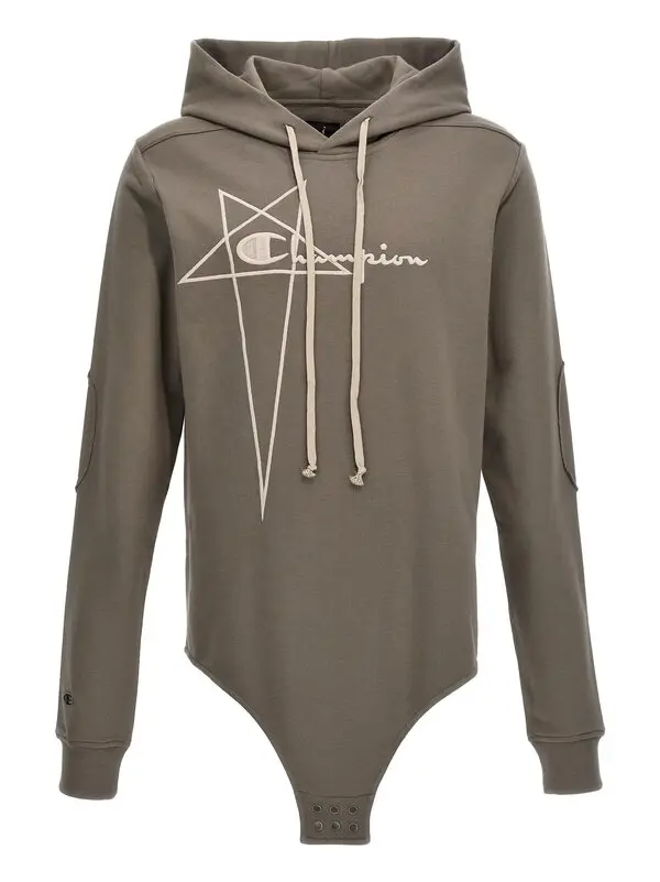 Rick Owens Champion X Hooded Bodysuit - Gray