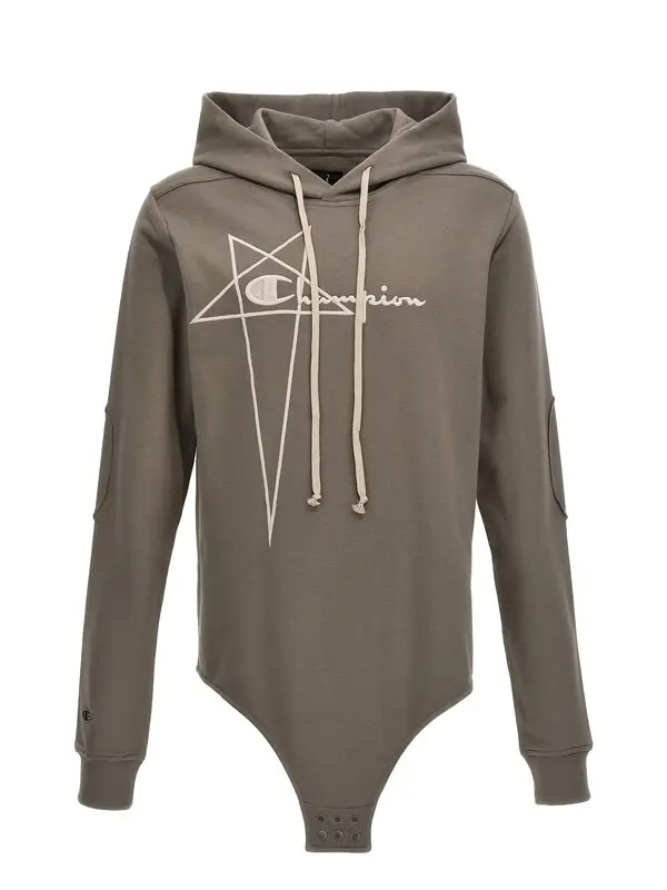 Rick Owens Champion X Hooded Bodysuit - Gray