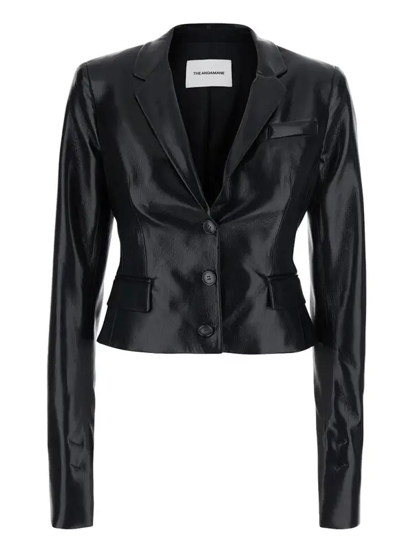 Andamane Zefira Eco-leather Cropped Jacket - Multicolor