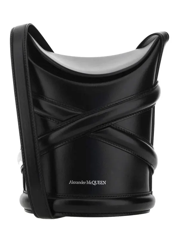 Alexander McQueen Leather The Curve Bucket Bag - Black
