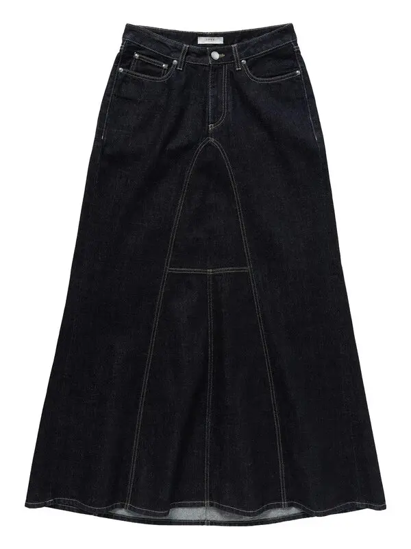 1989 STUDIO Long Flare Denim Skirt - Blue